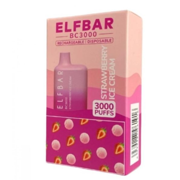 ELF BAR BC3000 - Strawberry ice Cream - India Vape Store